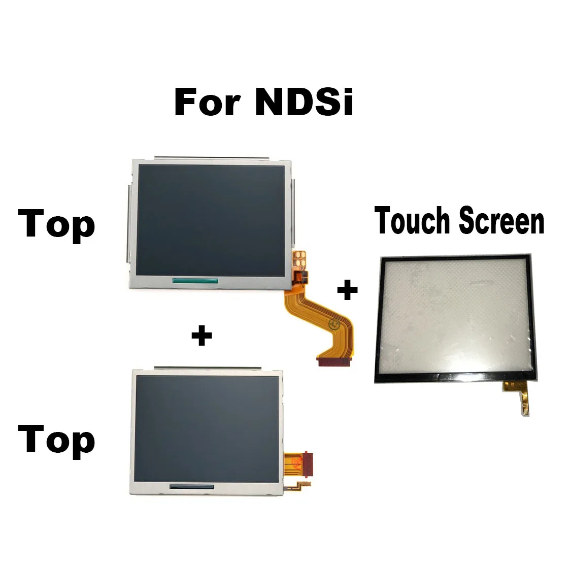 1pc-1set-Replacement-Parts-Top-Bottom-Upper-Lower-LCD-Screen-Display ...