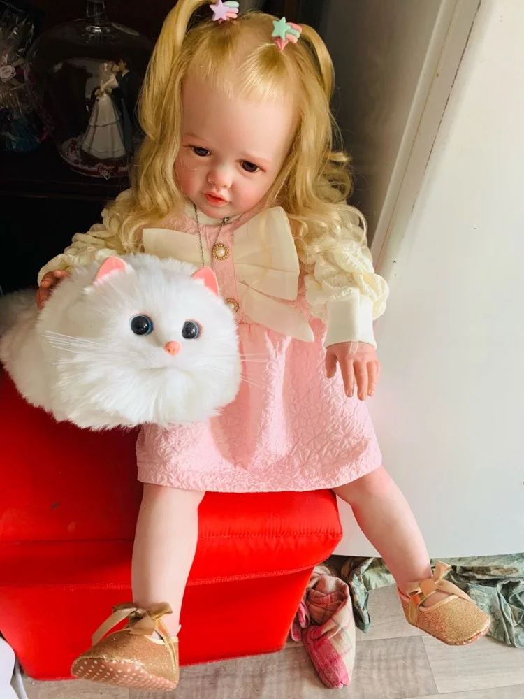 66cm Princess Rose beautiful Reborn Girl Doll With Pink Skirt Hand ...