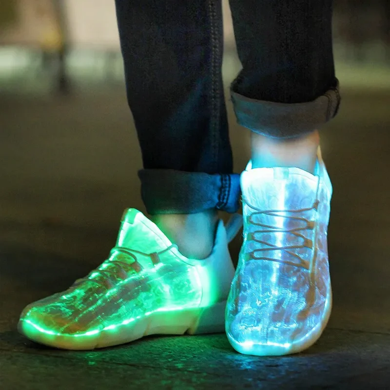 T-nis-luminosos-brilhantes-para-homens-e-mulheres-sapatos-de-luz-LED ...