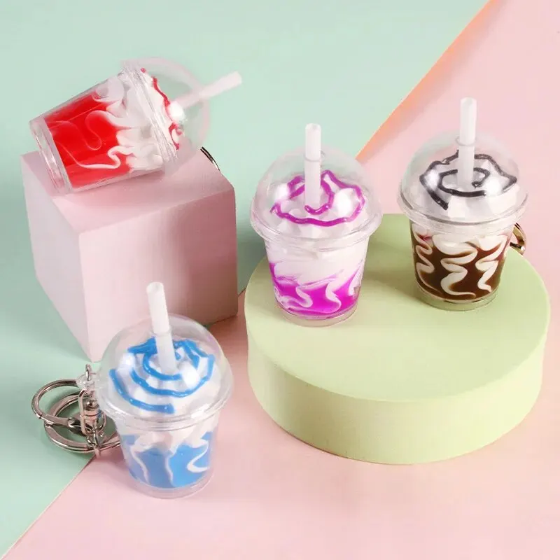 Cute-Creative-Milk-Cream-Shake-Cup-Keychain-Pendant-Small-Student ...