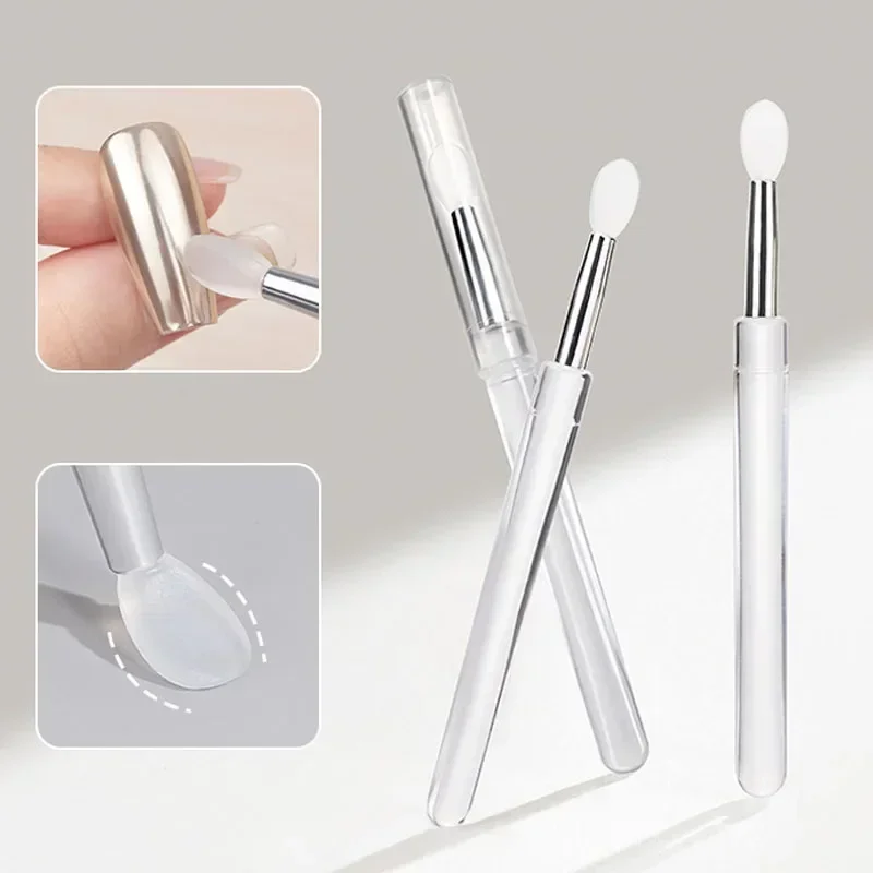 Nail Arts Silicone Applicator Sticks Reusable Chrome Glitter Applying ...