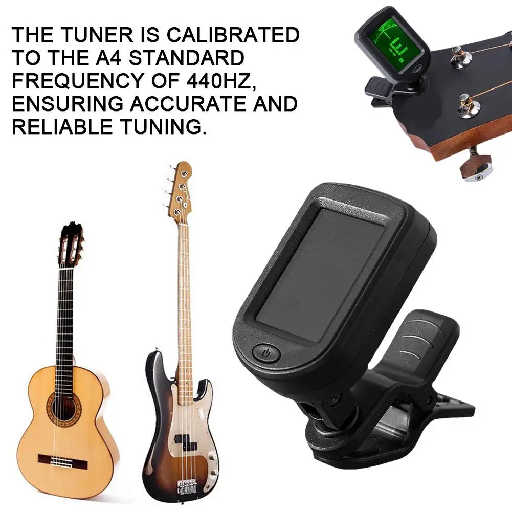 Electronic-Clip-On-Digital-Guitar-Tuner-LCD-Screen-For-Violin-Bass ...