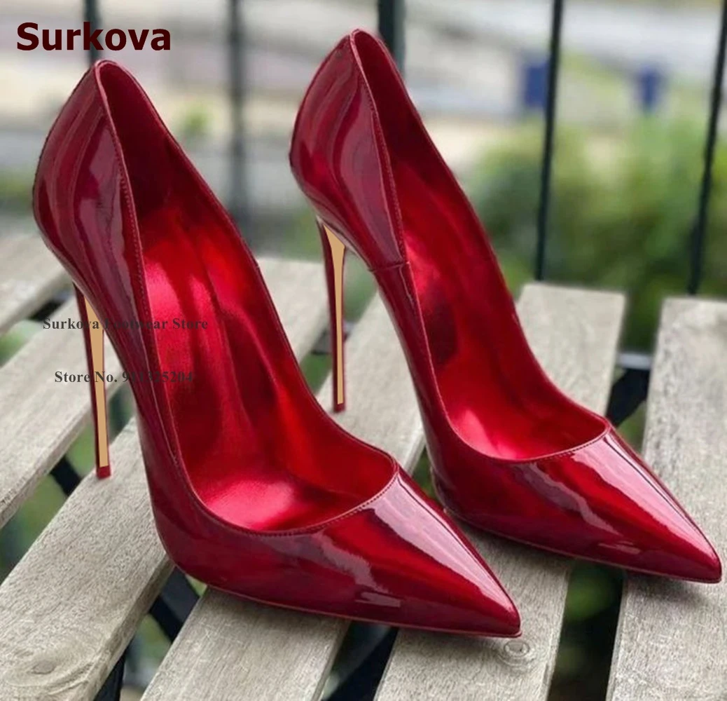 Iridescent High Heels Stiletto | Purple Patent Leather Heels | Leather ...