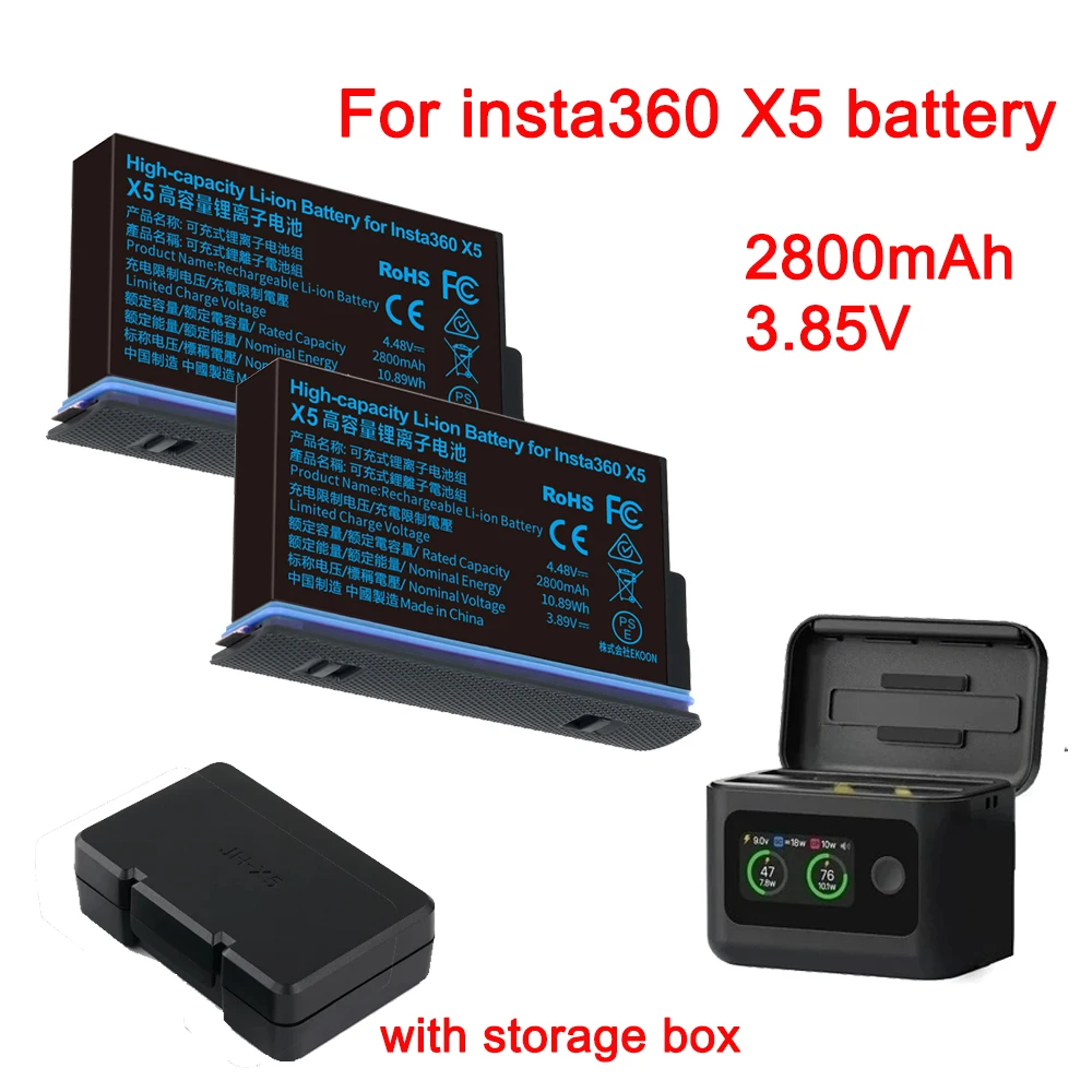 2800mAh For Insta360 X5 Battery 3.85V Camera battery for Insta 360 X5 ...