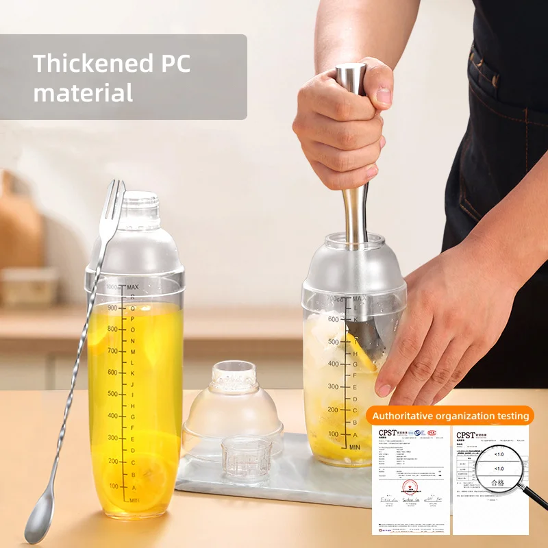 Plastic-Cocktail-Shaker-Martini-Hand-Shaker-Cup-Home-Bar-Utensils ...