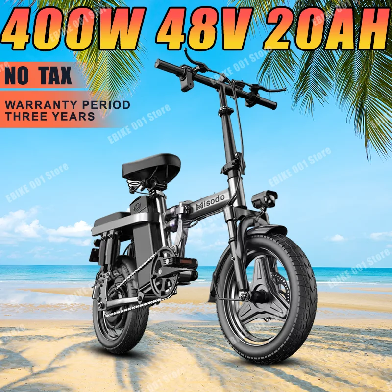 Folding-Electric-Bike-48V20AH-400W-14inch-Mini-Portable-Ebike-City-Road ...