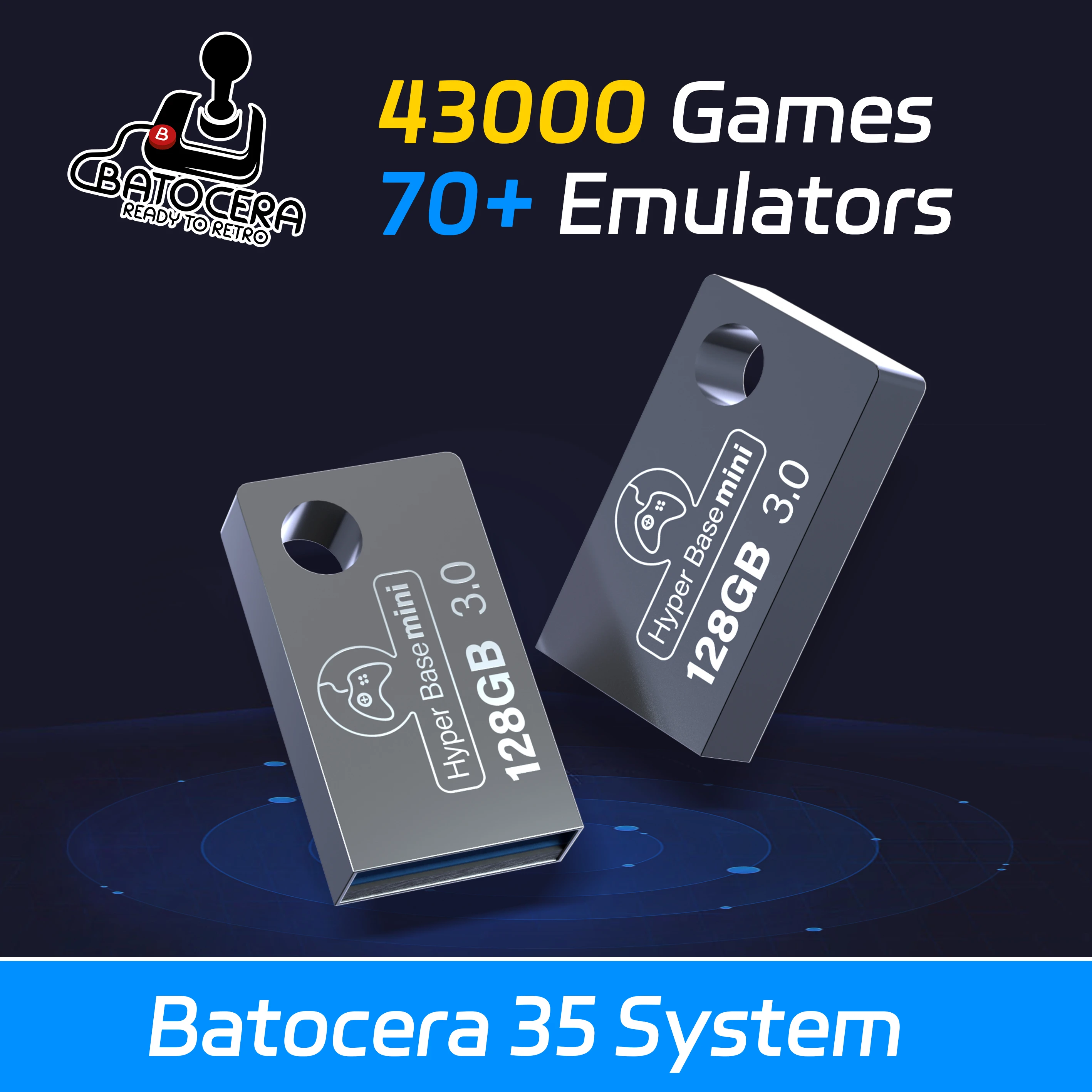 Plug And Play Batocera 35 128g Game U Disk Built-in 43000 Retro Games ...