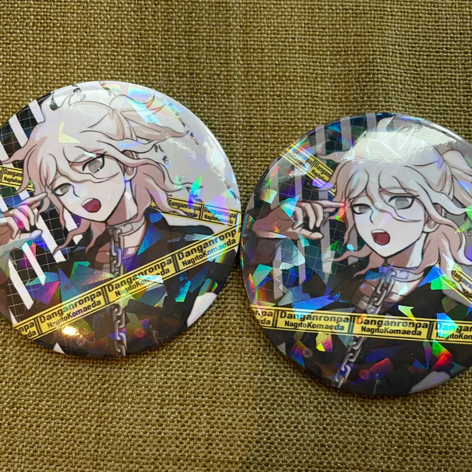 Danganronpa Nagito Komaeda 58mm Laser fragments Smiling face Cosplay ...