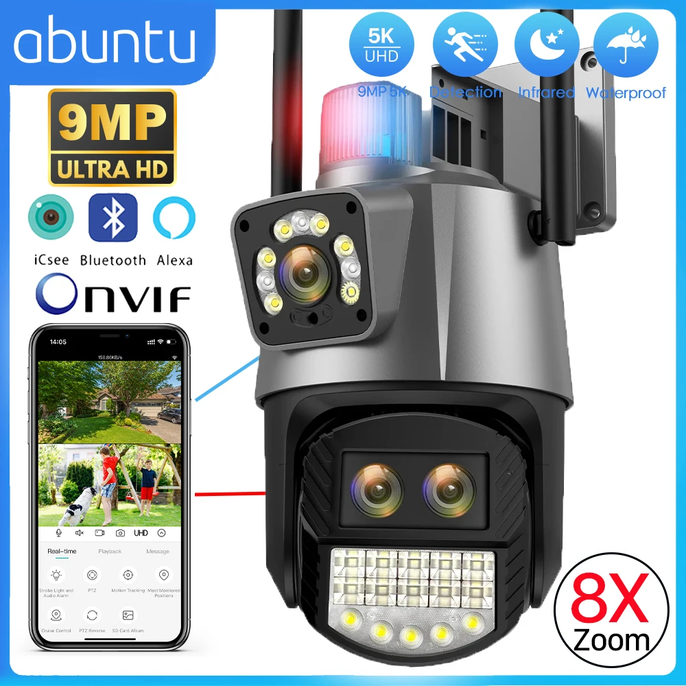 9MP-5K-PTZ-Wifi-Camera-Outdoor-8X-Digital-Zoom-Suveillance-Camer-Dual ...