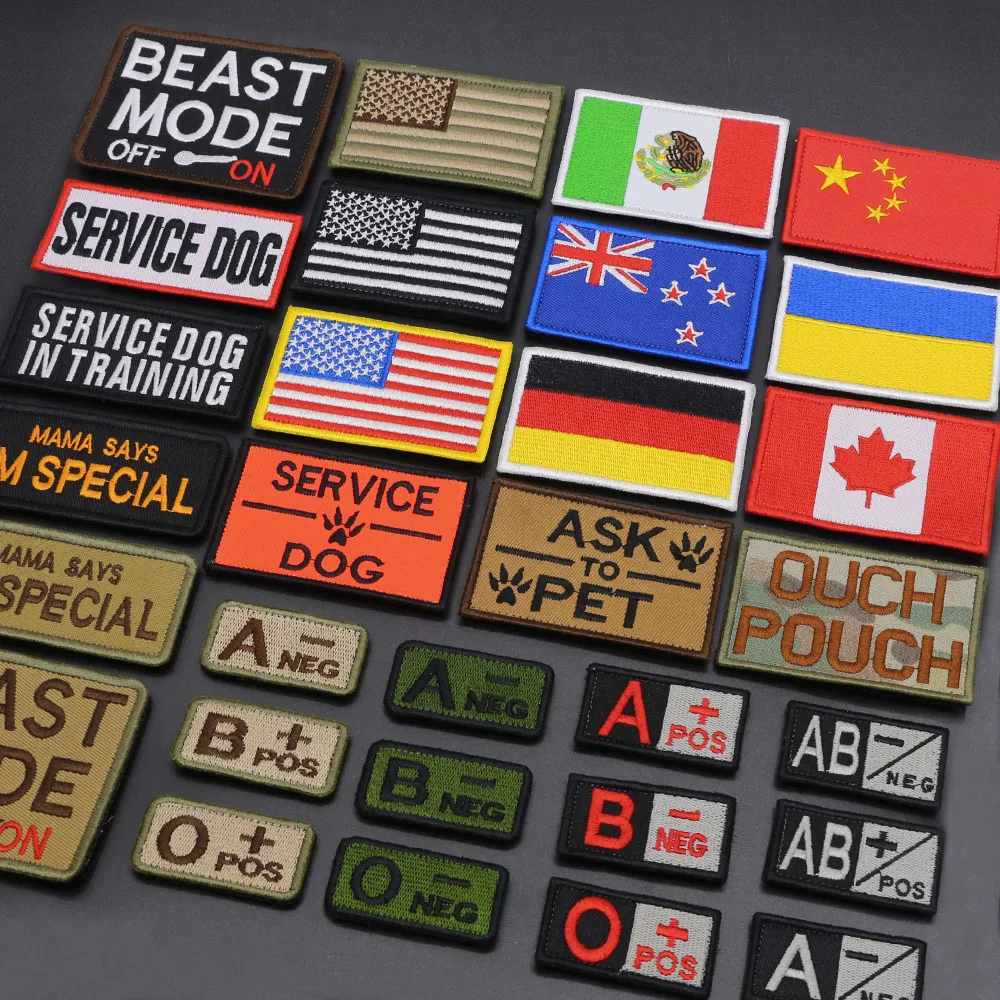 Remendo-t-tico-militar-t-tico-do-bordado-Bandeira-tipo-sangue-patches ...