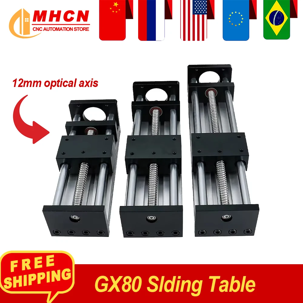 Z-axis-motion-table-CNC-sliding-stage-travel-50-500mm-linear-shaft-rail ...