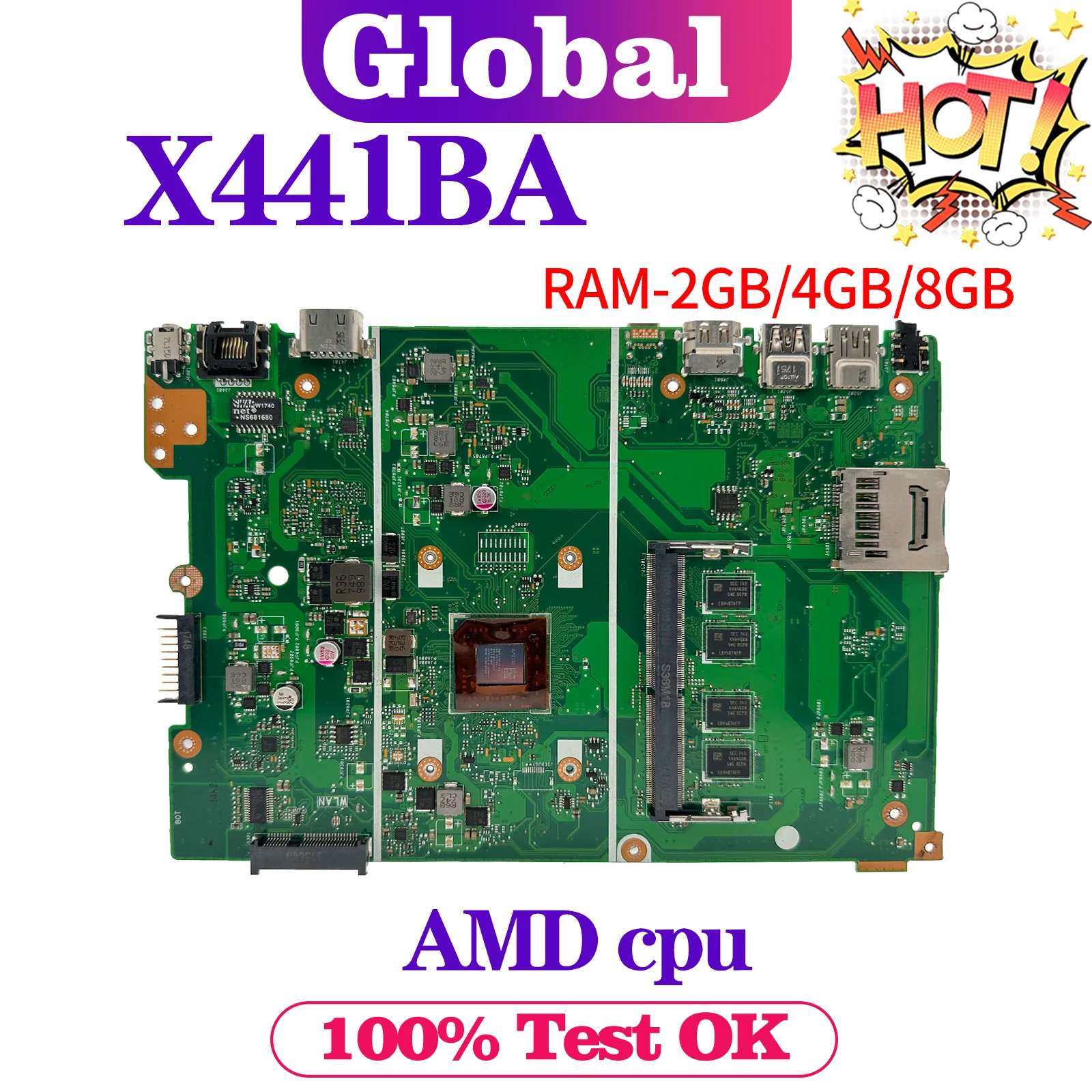 KEFU-X441B-Mainboard-For-ASUS-X441BA-A441B-K441B-F441B-Laptop ...