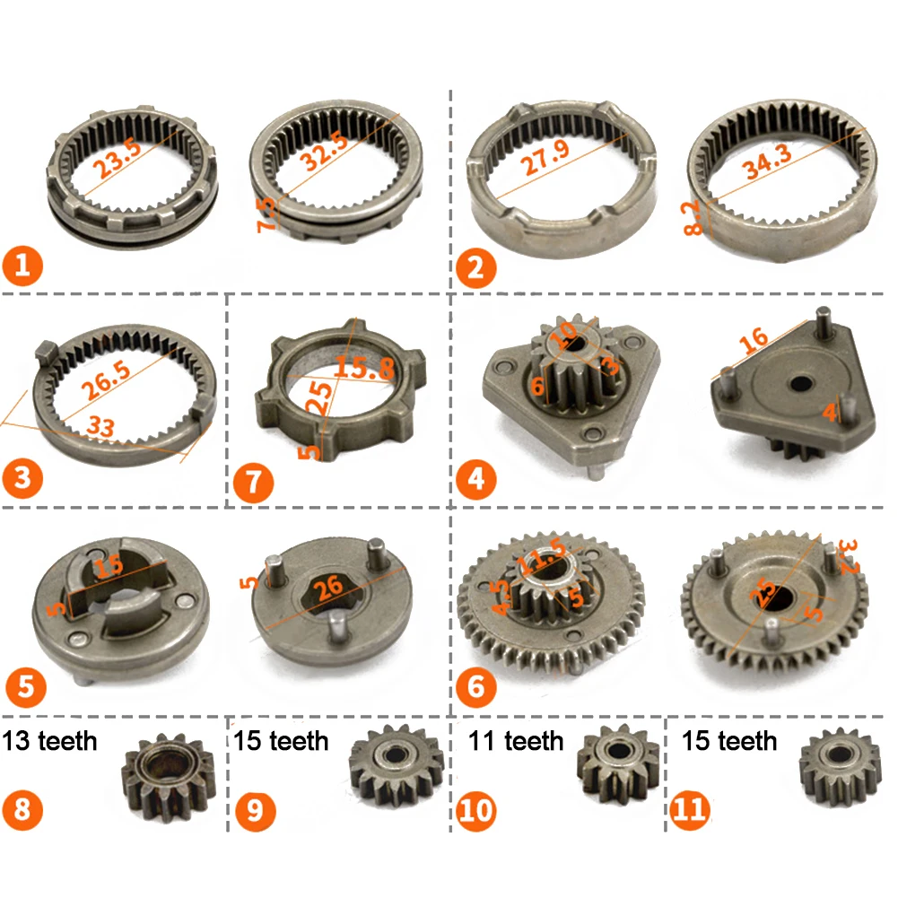 Brushless-Lithium-furadeira-el-trica-Self-Locking-Gear-Set-Redu-o-Gear ...