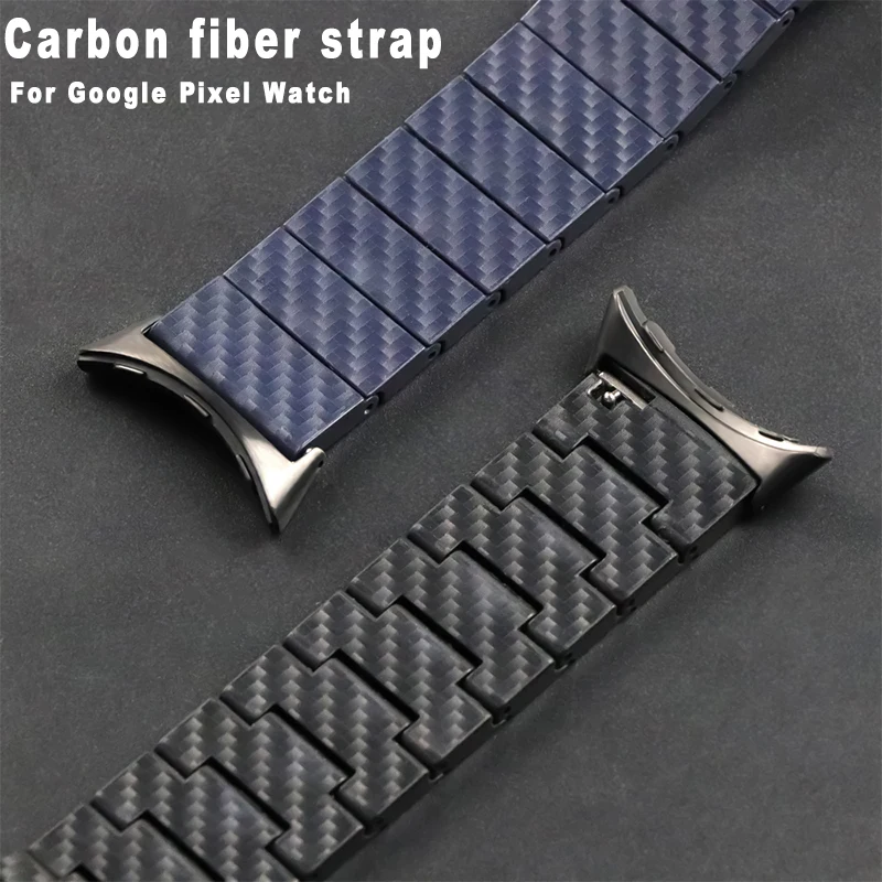 Carbon-Fiber-Strap-for-Google-Pixel-Watch-Band-Smartwatch-Wristband ...