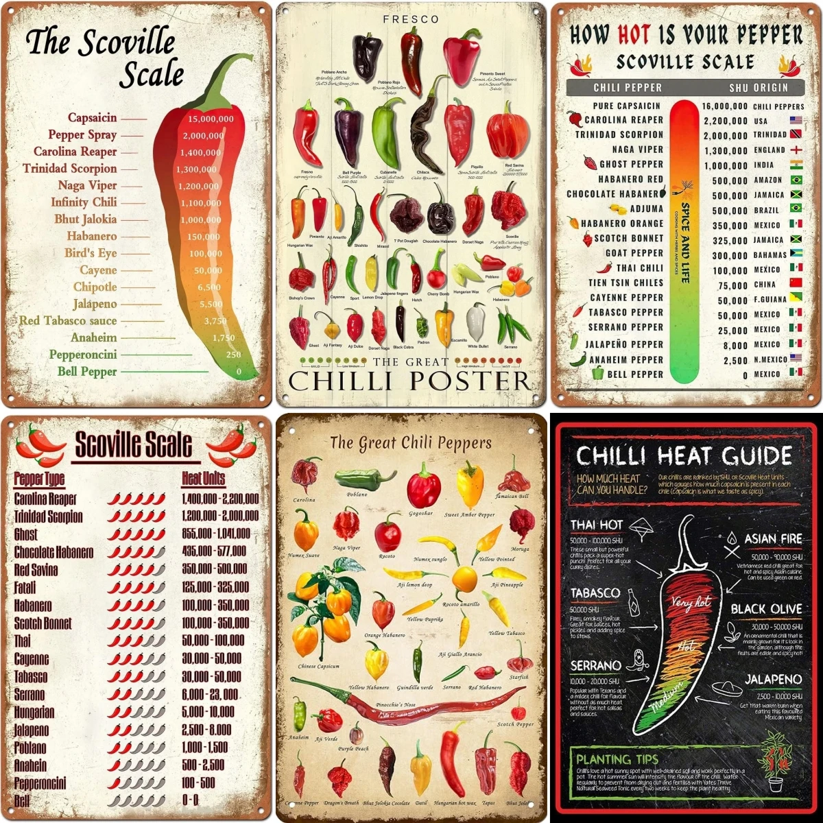 Funny-Vintage-Chili-Pepper-Metal-Tin-Signs-The-Great-Chilli-Poster ...
