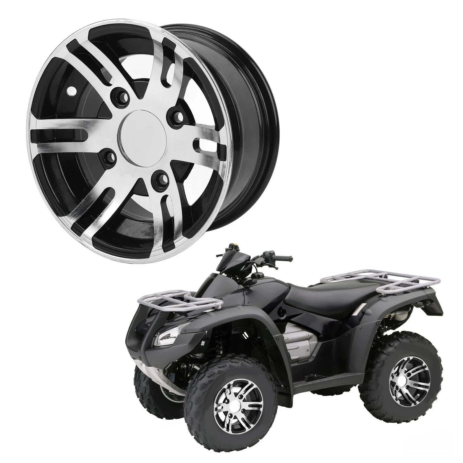 ATV Aluminum Alloy Rim 10 Inch ATV Wheel Rim High Strength ATV Aluminum ...