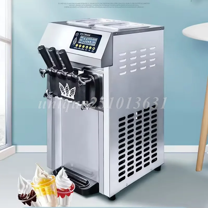 Commercial-Soft-Ice-Cream-Machine-18-22L-H-Table-Top-Three-Flavors-Soft ...