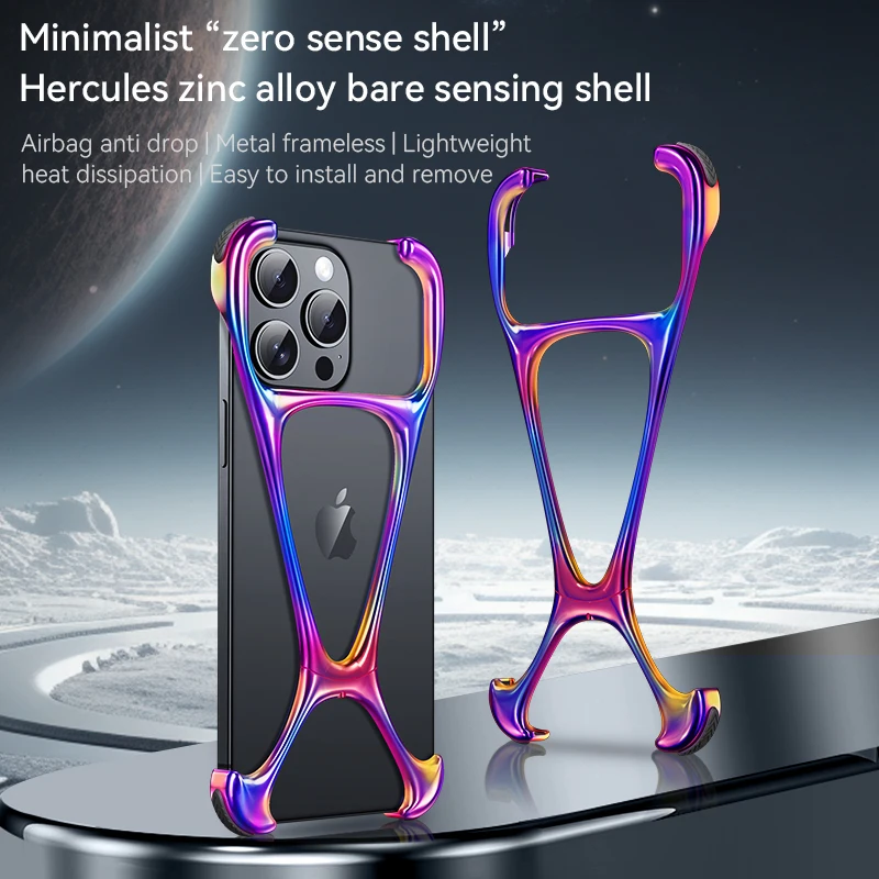 Zinc Alloy Metal Phone Case For Iphone 13 14 15Pro Max 15Promax Bare ...