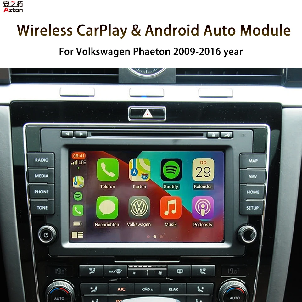 Azton Carplay Rns810 For Volkswagen Phaeton Wireless Apple Carplay ...