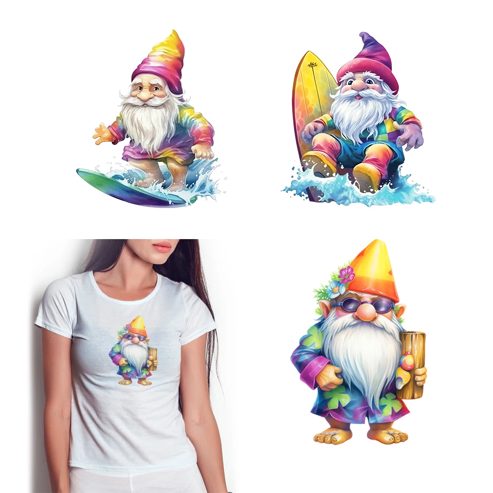 Watercolor-Hawaiian-Style-Dwarfs-Dtf-Transfer-Iron-on-Patches-for ...