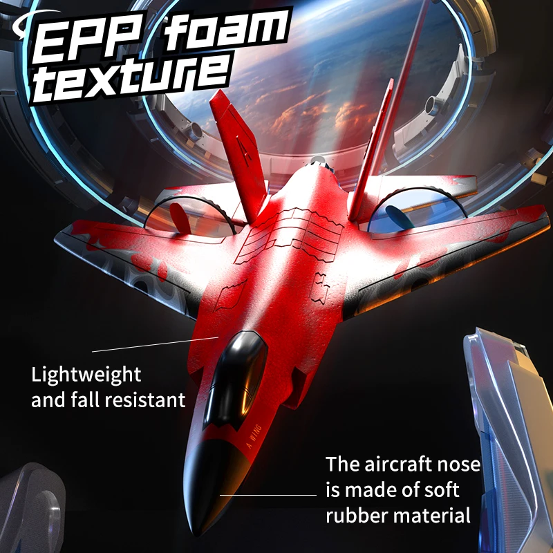 Red And Black Jet Fighter