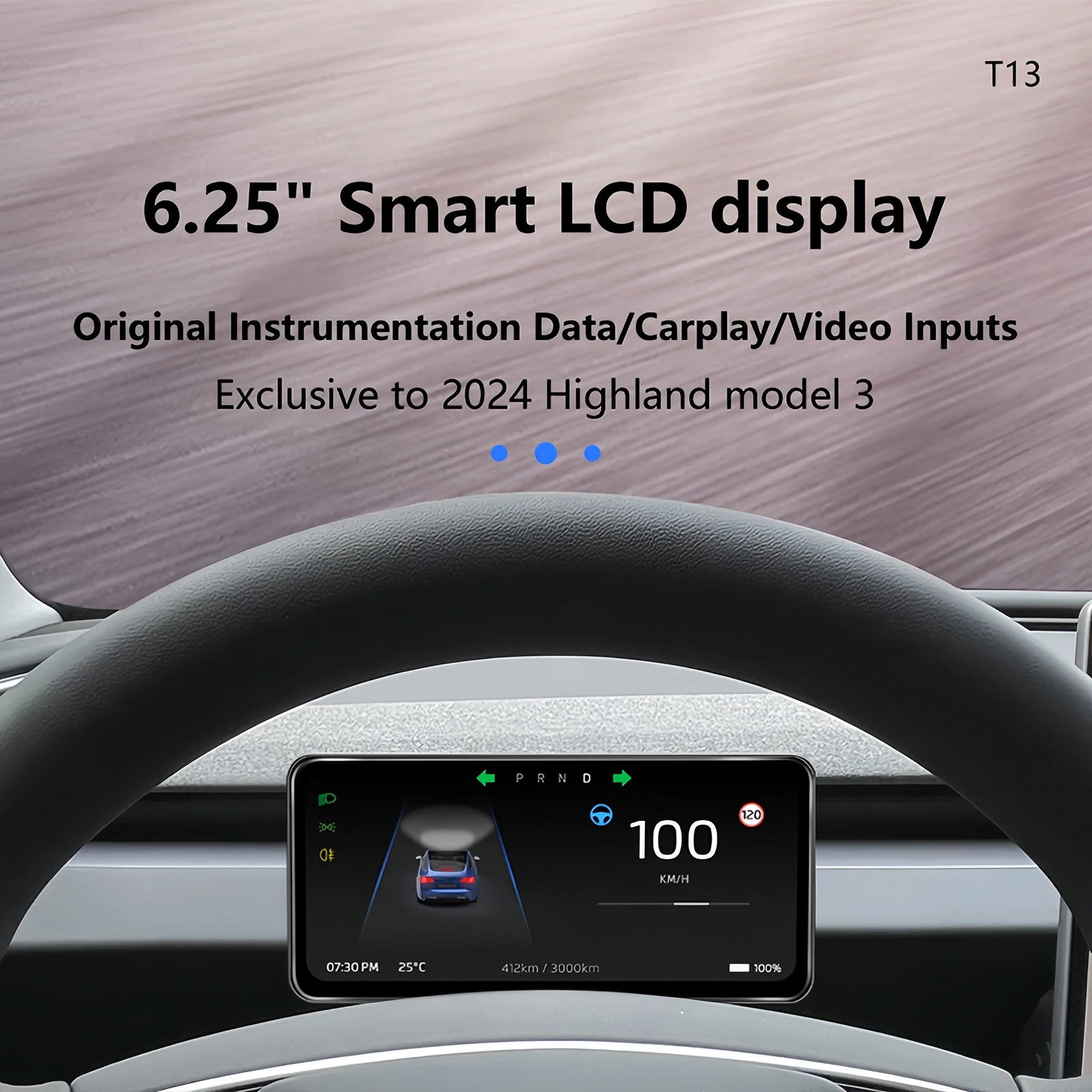 6-25-inch-Smart-Digital-Touch-Screen-Car-Dashboard-For-Tesla-Model-3 ...