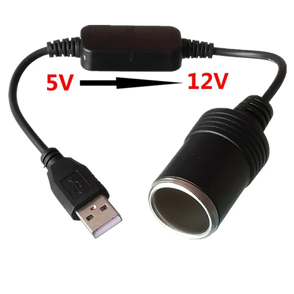 Wired Controller 5V To 12V Power Bank Light Adapter DVR GPS Socket Male ...