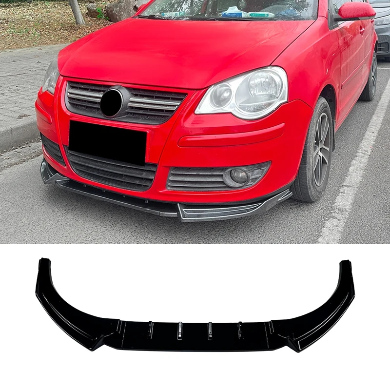 Car Front Spoiler Lip Lower Splitter Blade For Volkswagen VW Polo MK4 ...