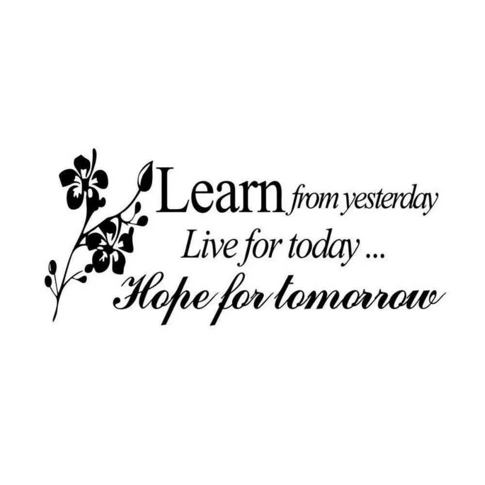 Learn from yesterday Vinyl Decal Wall Art Sticker removeable decor self ...