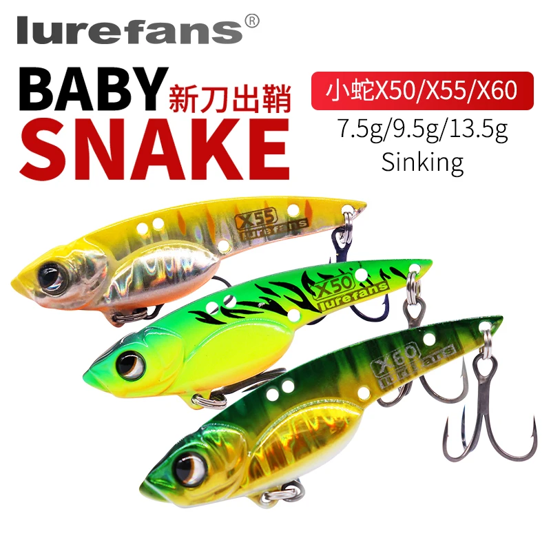 5pcs-Lurefans-Baby-Snake-X50-X55-X60-Sinking-VIB-Fishing-Lure-7-5g-9-5g ...