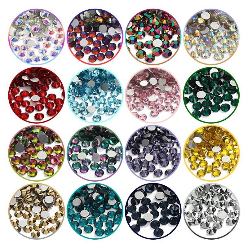 Glass-Crystal-Rhinestones-SS6-SS30-Flat-Back-Crystals-For-Needlework ...