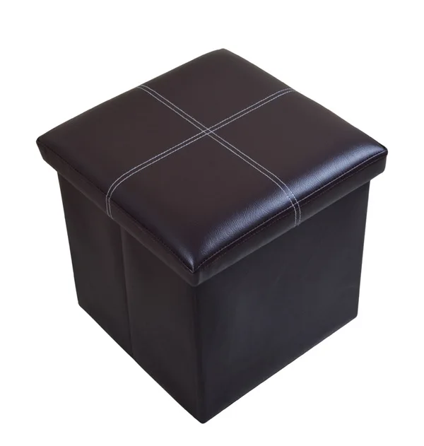 Foldable-Storage-Stool-Storage-Stool-Can-Sit-On-Pu-Leather-Clothes ...