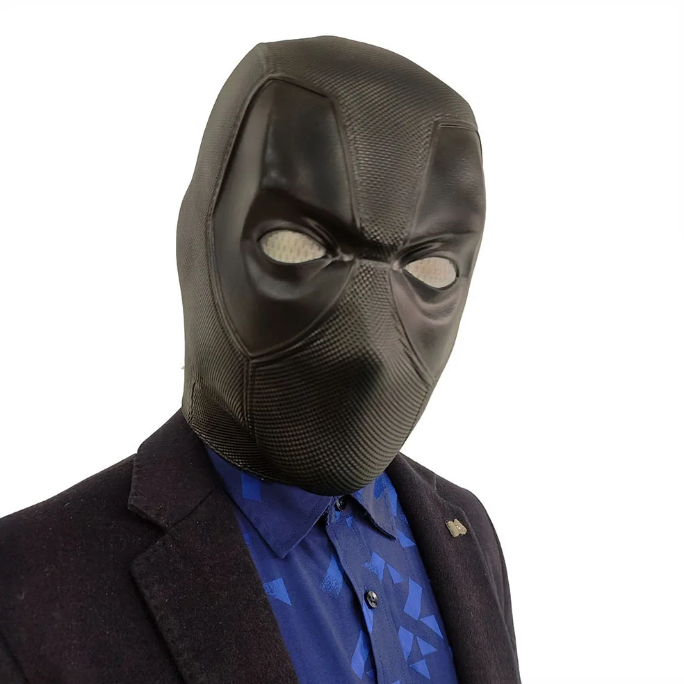 Movie-Superhero-Deadpool-Cosplay-Black-Mask-Latex-Full-Head-Helmet-Wade ...