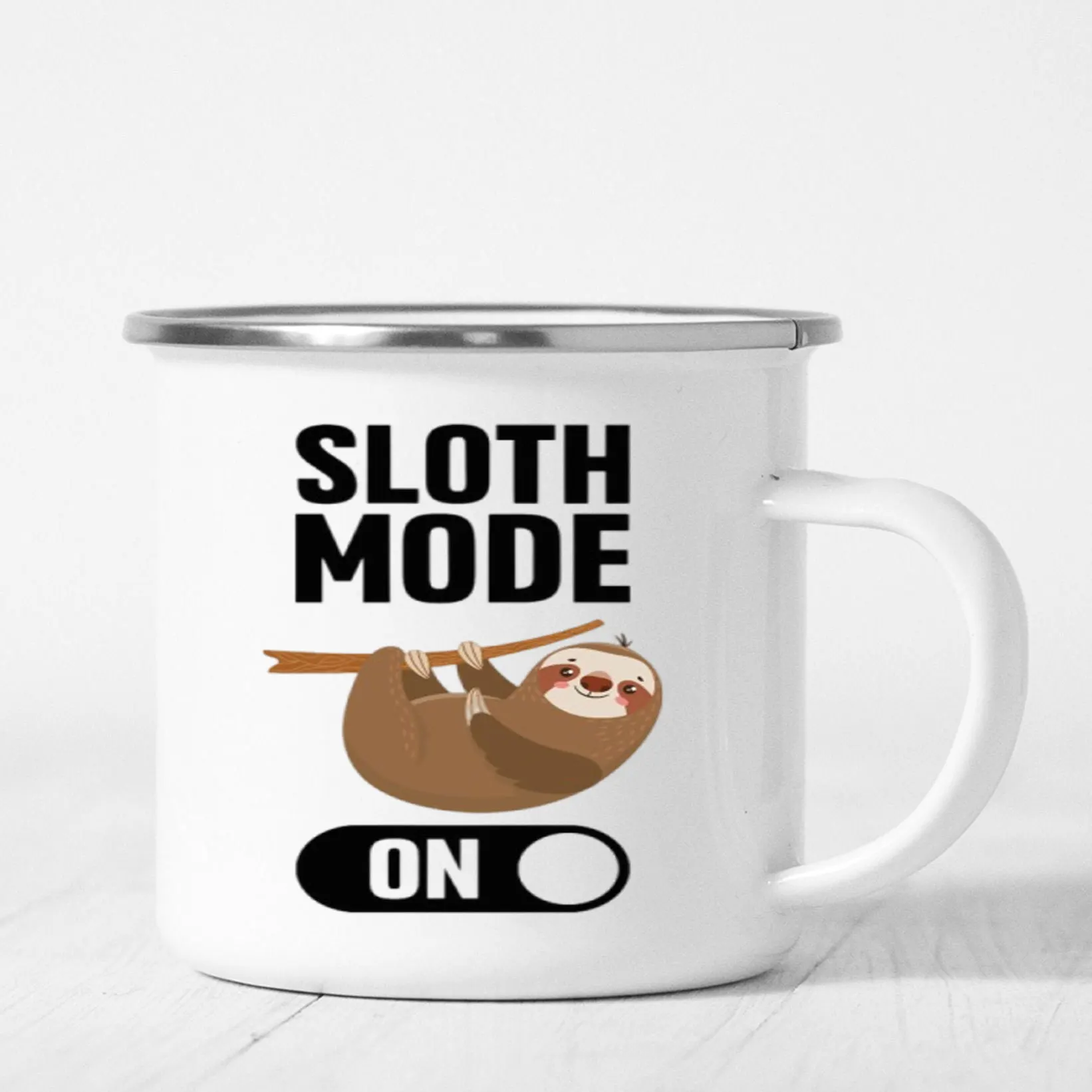Sloth-Mode-On-Just-Relax-Enamel-Mug-Camping-Coffee-Mugs-Camper-Hiker ...
