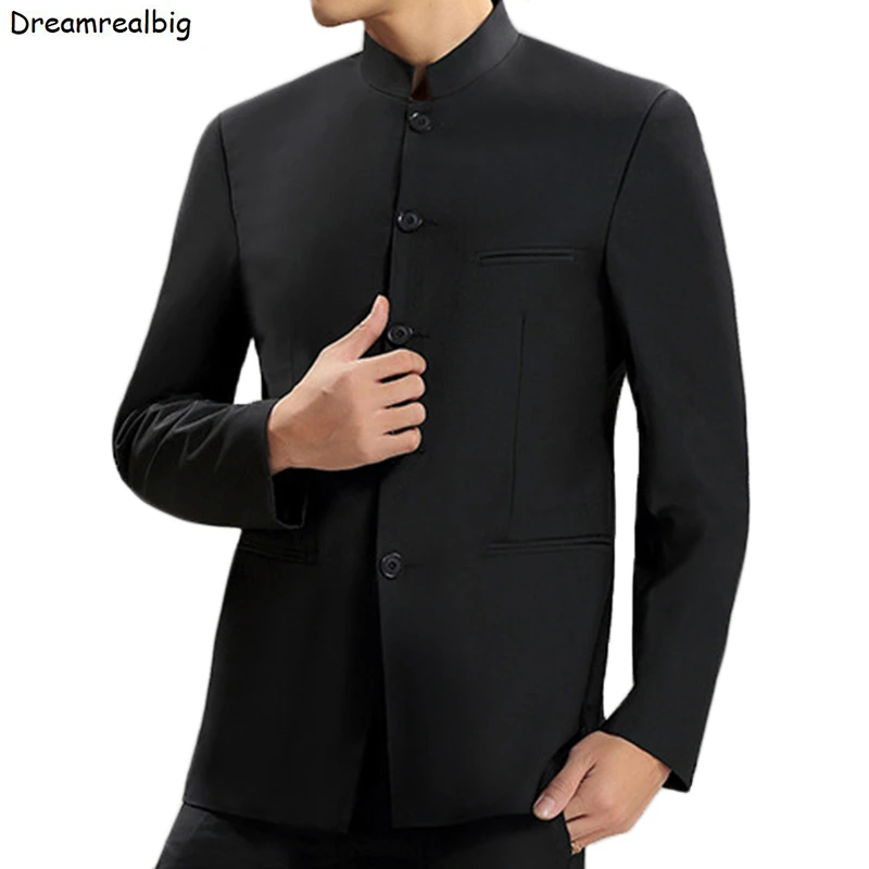 Mens Jacket Chinese Style | Jacket Man Chinese Collar | Chinese Style ...