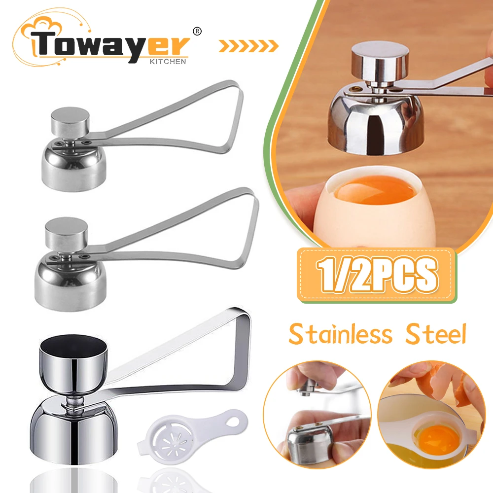 304 Metal Egg Scissors Eggshell Opener Eggshell Cutter Double Head Egg ...