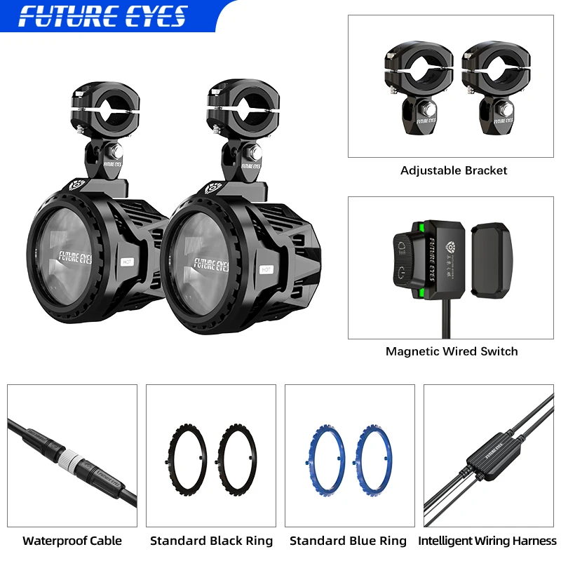 FUTURE-EYES-PL40-180W-Magnetic-Switch-Auxiliary-LED-Fog-Strobe-Light ...