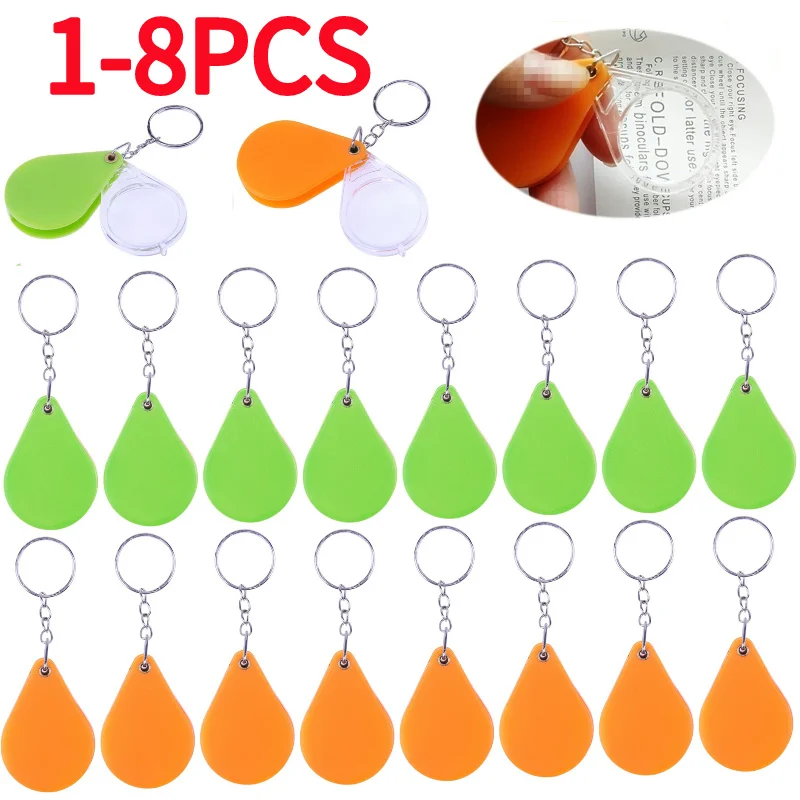10X-Key-Ring-Magnifying-Glass-Portable-Plastic-Lighted-Magnifying-Glass ...