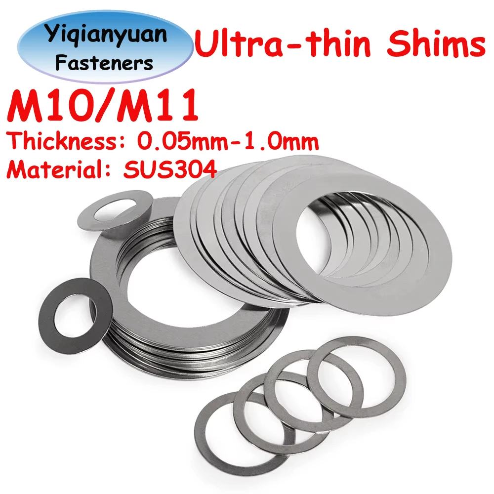 Yiqianyuan M10 M11 DIN988 SUS304 Stainless Steel Adjusting Shim Washers ...