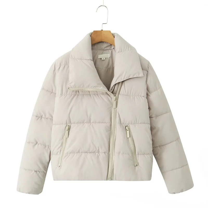 YENKYE-Autumn-Women-Long-Sleeve-Side-Zipper-Casual-Warm-Padded-Jacket ...