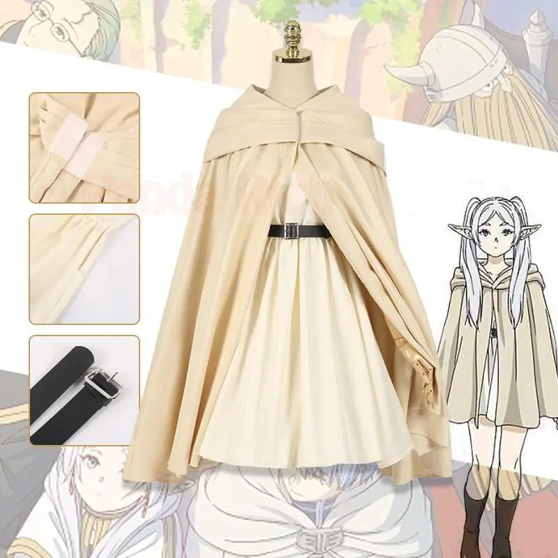 Anime-Frieren-Beyond-Journey-s-End-Frieren-Cosplay-Costume-Wig-Beige ...