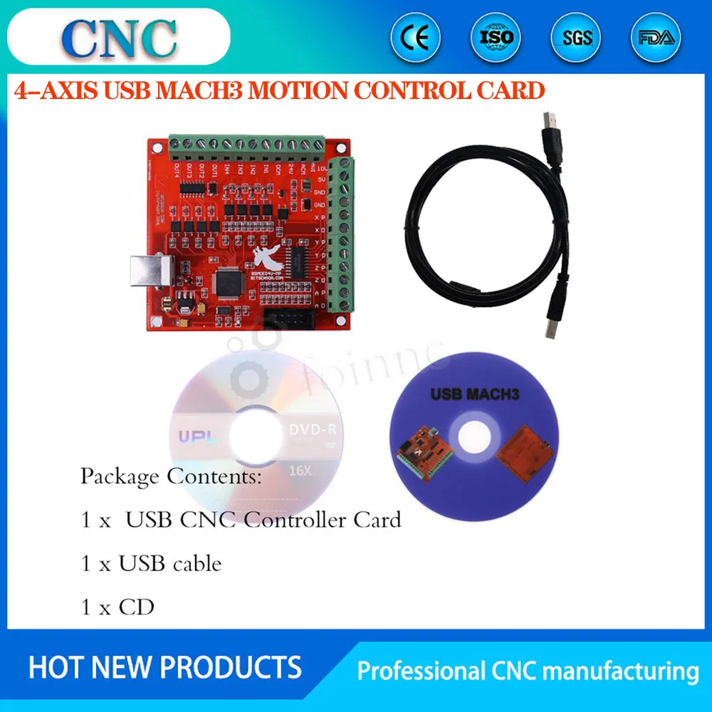 Mach3 100khz 4軸usbインターフェースドライバー配線ボードcnc4軸コントローラーモーションコントローラードライバーボード ...