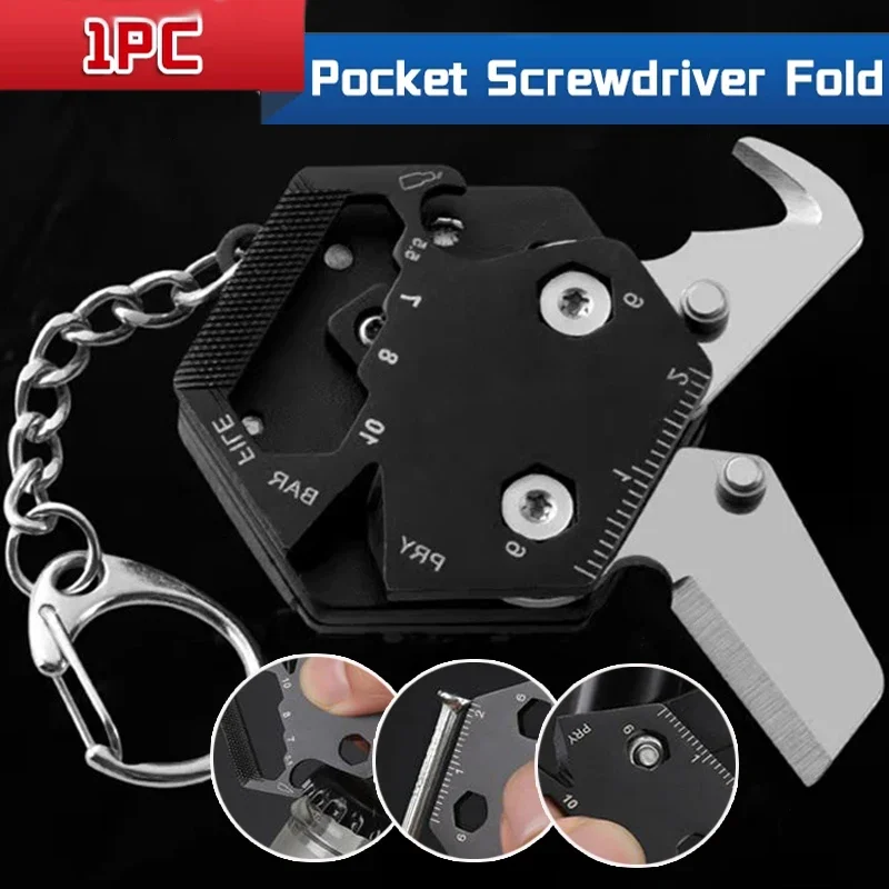 Multifunctional-Keychain-Screwdriver-Hexagon-Coin-Outdoor-EDC-Tool ...