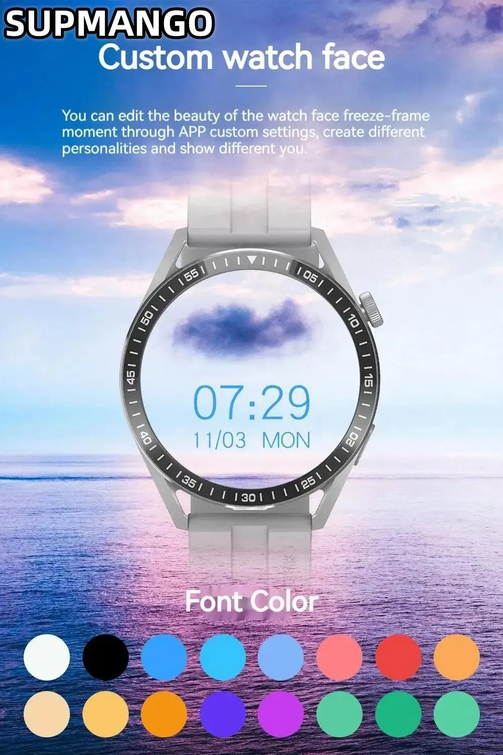 KH8 New Bluetooth Call Smart Watch Sport Fitness Tracker Weather ...