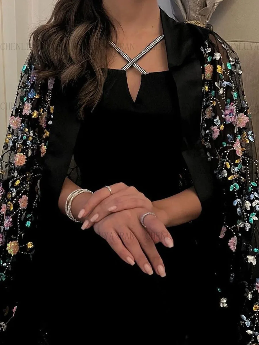 Black-Luxury-Formal-Occasion-Dresses-Bead-Customized-Applique-A-line ...