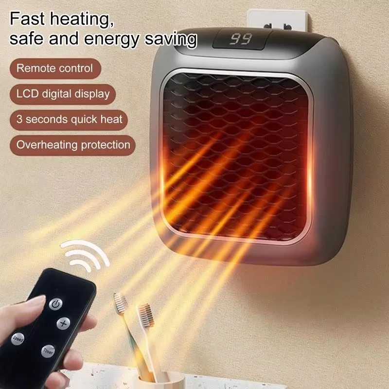 Portable-Mini-Heater-for-Home-Bedroom-Office-Remote-Control-Electric ...
