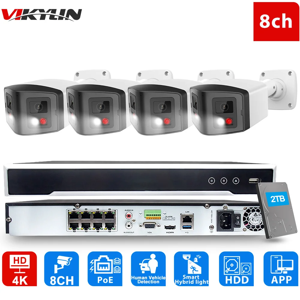 Vikylin-4MP-Dual-Lens-Bullet-Video-Surveillance-Cameras-System-8CH-Hik ...