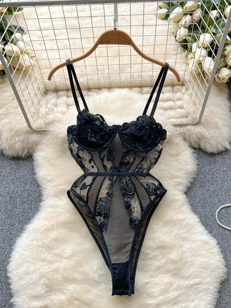 Foamlina-bodysuits-de-renda-floral-sem-costas-feminino-bodysuits-sexy ...
