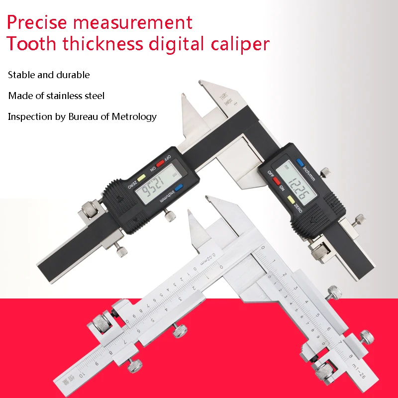 High-Quality Tooth Thickness Digital Display Vernier Caliper M1-26 0 ...