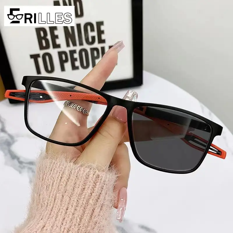 Photochromic Anti-UV Reading Glasses, Full Frame Sun Protection Eyewear ...